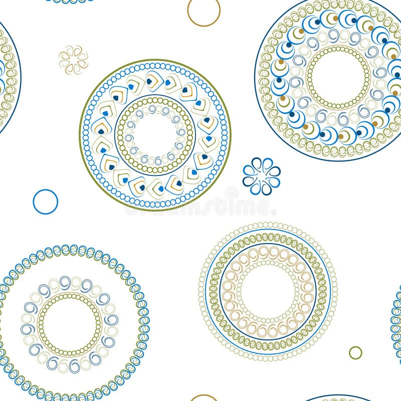 Circular Patterns. Bright Seamless Rattern. Design of Fabric, Wallpaper ...