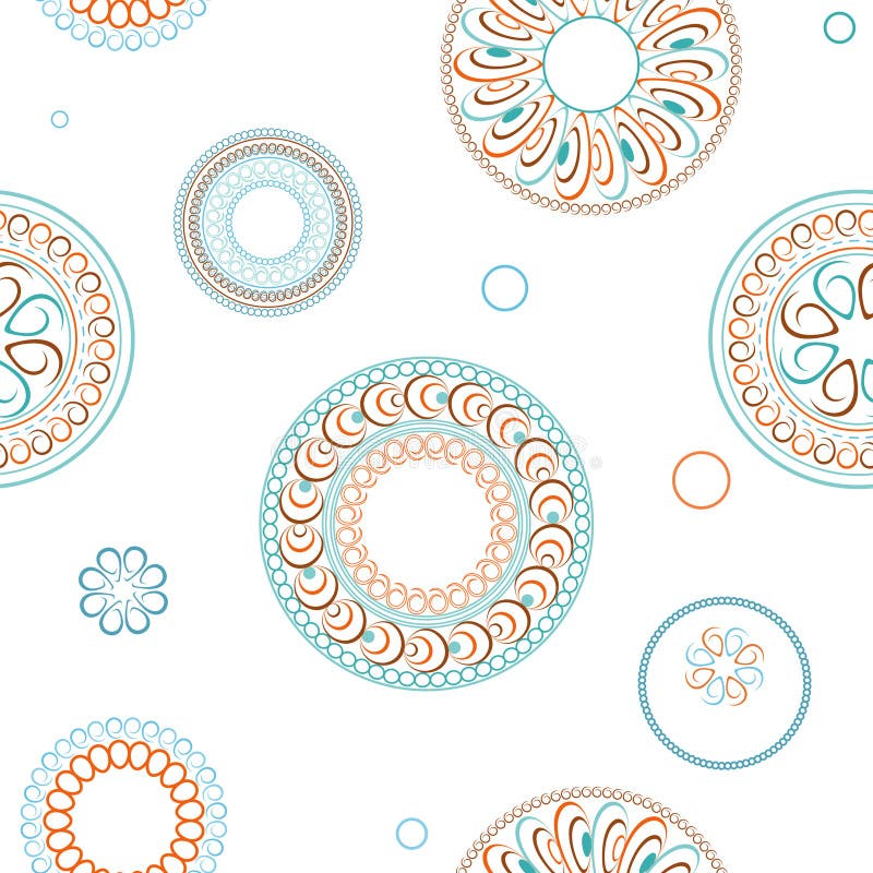 Circular Patterns. Bright Seamless Rattern. Design of Fabric, Wallpaper ...