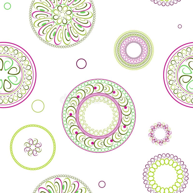 Circular Patterns. Bright Seamless Rattern. Design of Fabric, Wallpaper ...