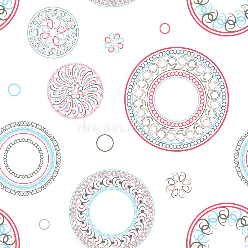 Circular Patterns. Bright Seamless Rattern. Design of Fabric, Wallpaper ...