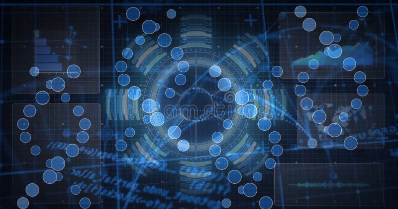 Circular Patterns And Data Visualizations In Futuristic Digital