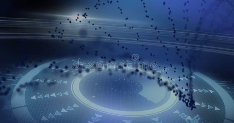 Circular Patterns And Dynamic Particle Animation On Digital Interface