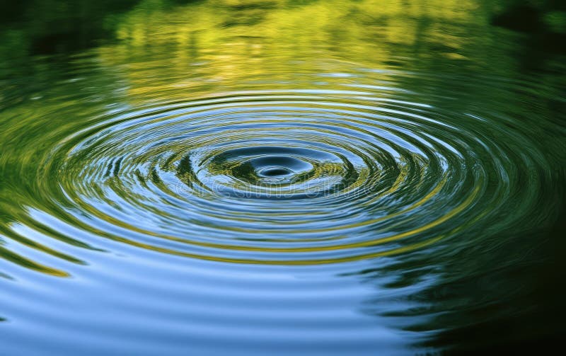 Circular Patterns Form As Ripples Spread Across the Water S Surface ...