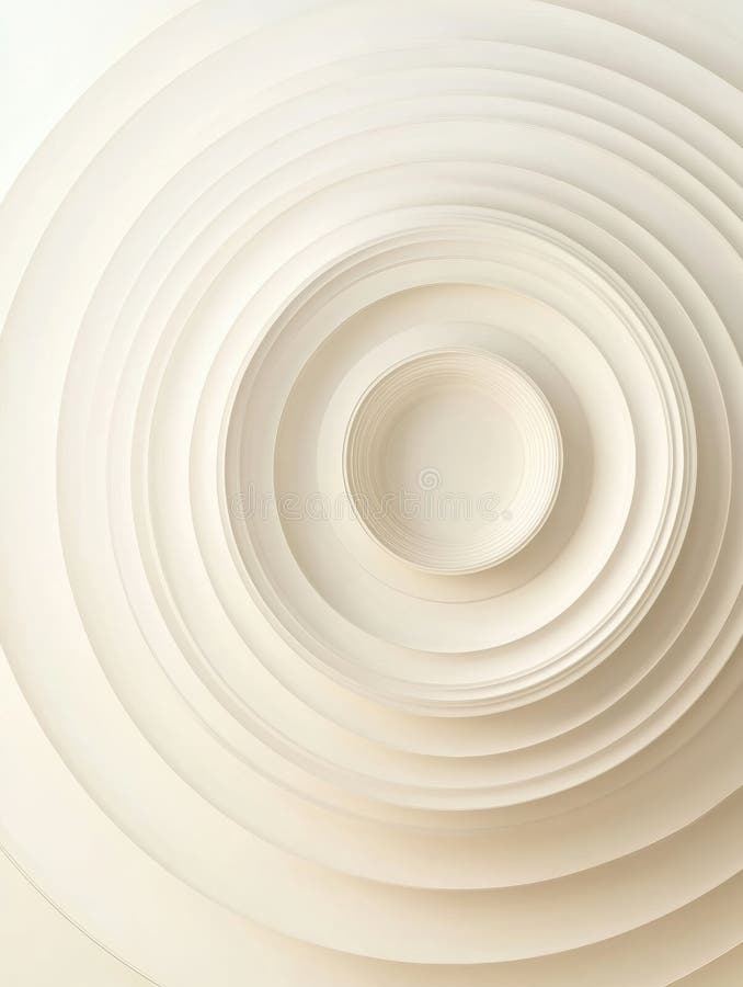 Circular Patterns of Layered Paper Showcasing a Minimalist Design in ...