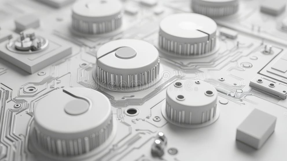 Circular Patterns and Lines are Combined in an Abstract White Embossed ...