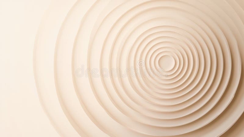 Circular Patterns in Soft Beige Tones Showcasing Concentric Circles and Smooth Textures in a ...