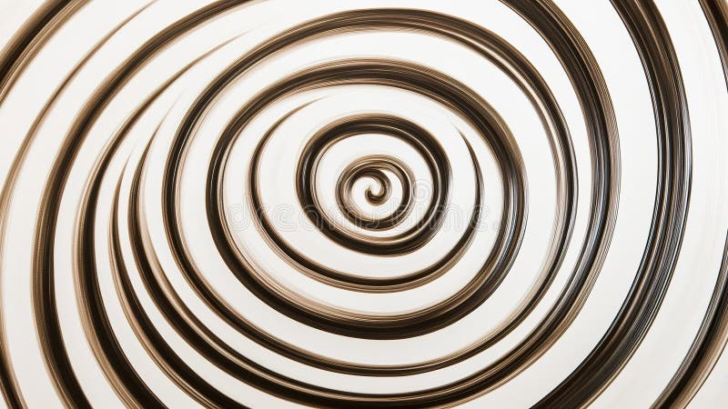Spiraling Lines Create an Abstract Design in Black and White with Subtle Depth Stock Image ...