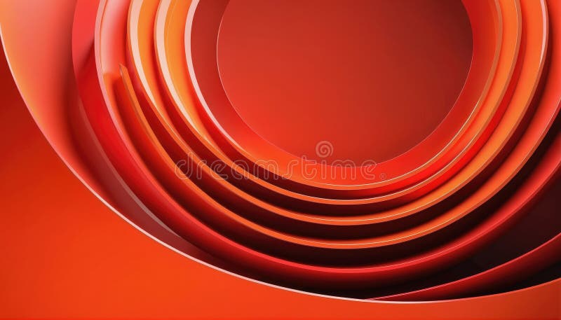 Circular Patterns in Vibrant Red Colors Create a Striking Visual Effect ...