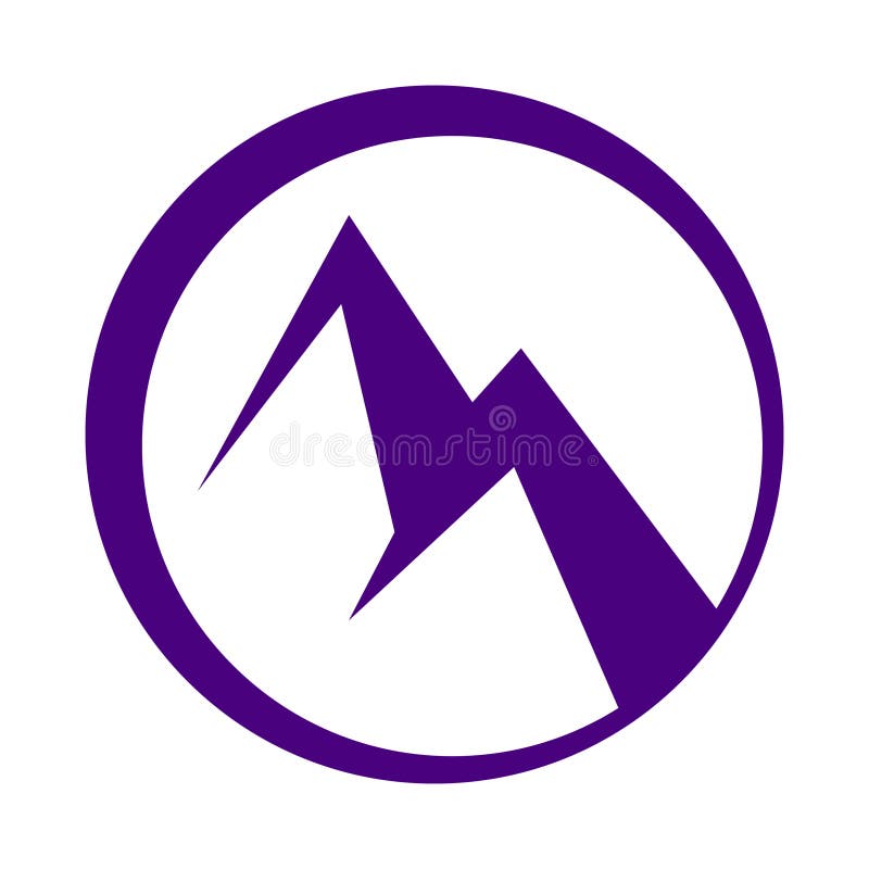 Circular Peak Summit Circle Mountain Logo Design Vector Illustration ...