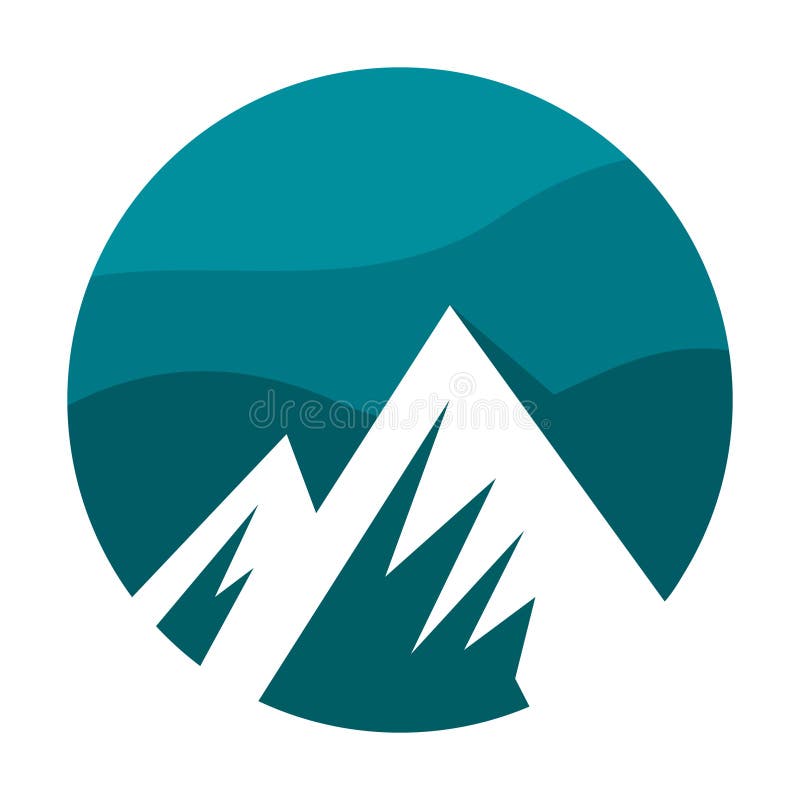 Circular Peak Summit Circle Mountain Logo Design Vector Illustration ...