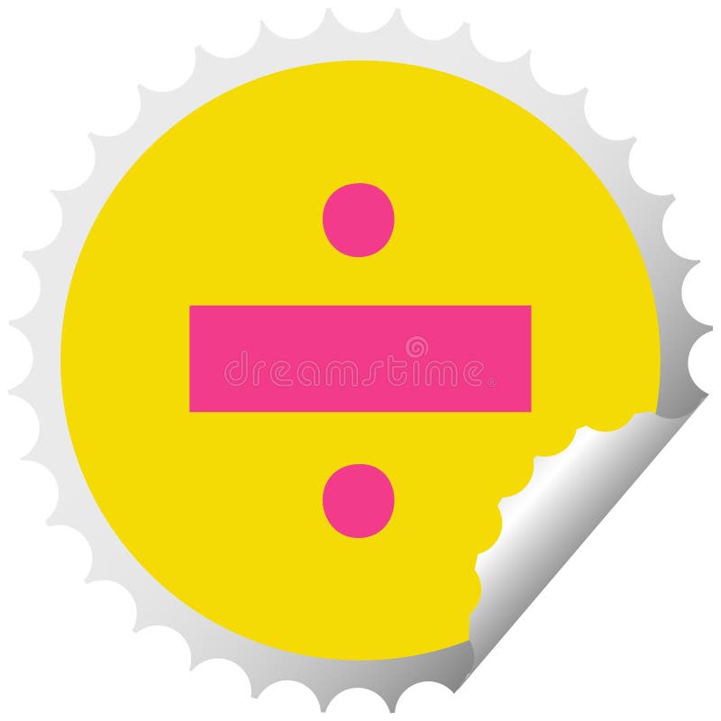 Circular Peeling Sticker Cartoon Division Symbol Picture. Image: 256913633