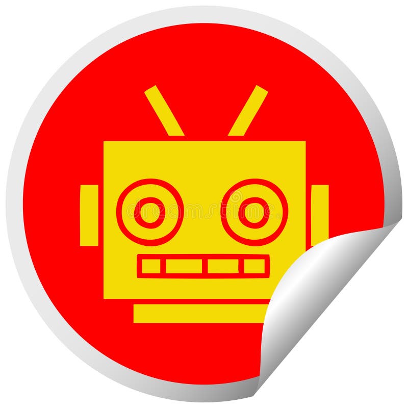 Circular AI Robot Head Icon Stock Vector - Illustration of chat, blue ...