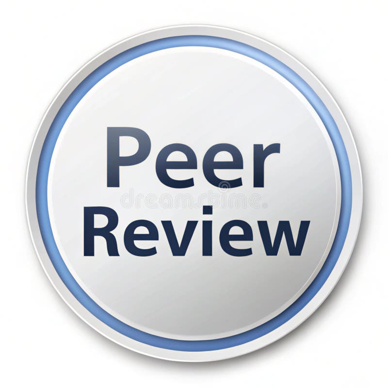 Circular Peer Review Emblem in a Red and White Theme Symbolizing ...