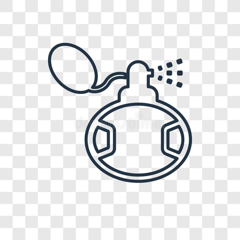 Circular Perfume Bottle Concept Vector Linear Icon Isolated on T Stock ...