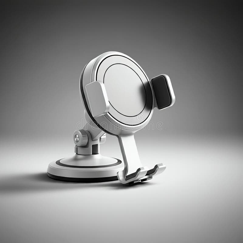 Circular Phone Holder with Adjustable Support Arms, Mounted on a Round ...