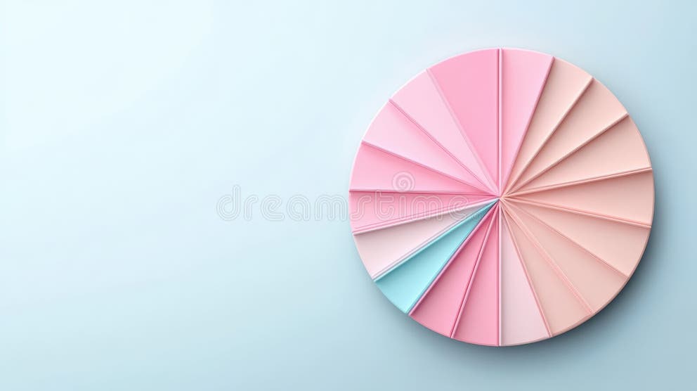 Colorful Circular Pie Chart on Blue Background, Data Visualization for ...