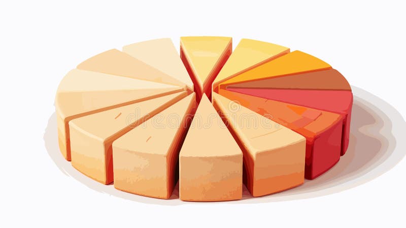 Circular Pie Chart with 12 Divisions for Data Visualization Stock ...