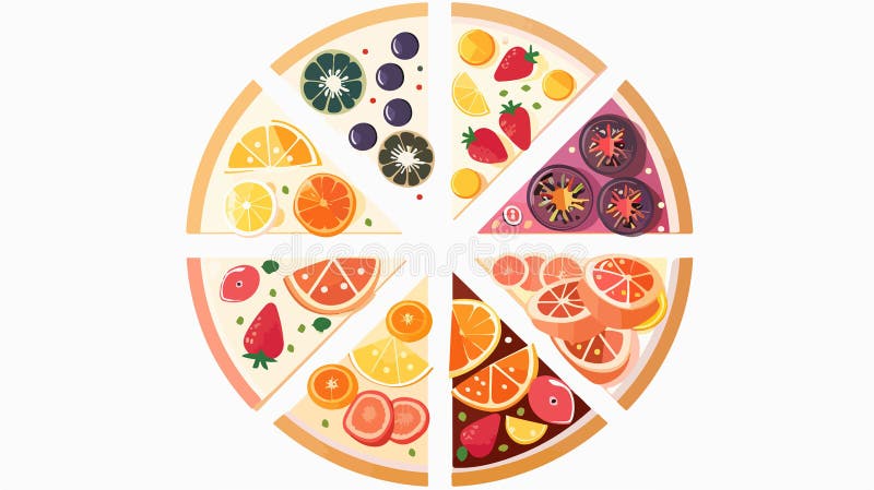 Circular Pie Chart with 12 Divisions for Data Visualization Stock ...