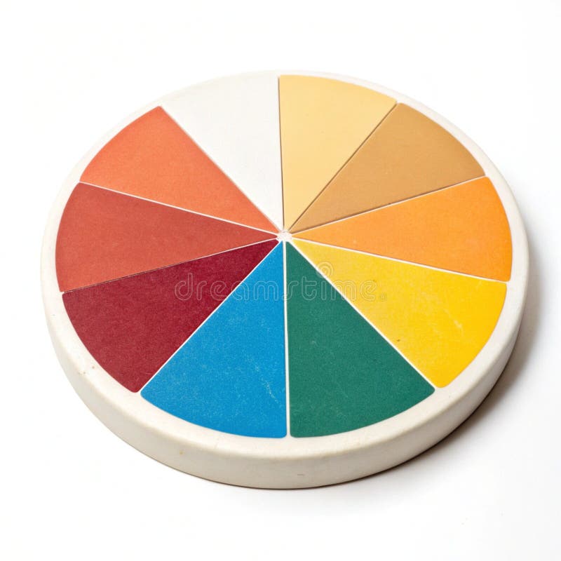 Circular Pie Chart Isolated on White Stock Illustration - Illustration ...