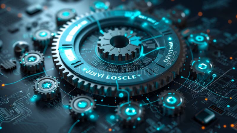 A Circular Pie Chart Made Up of Interlocking Gears Symbolizing the ...