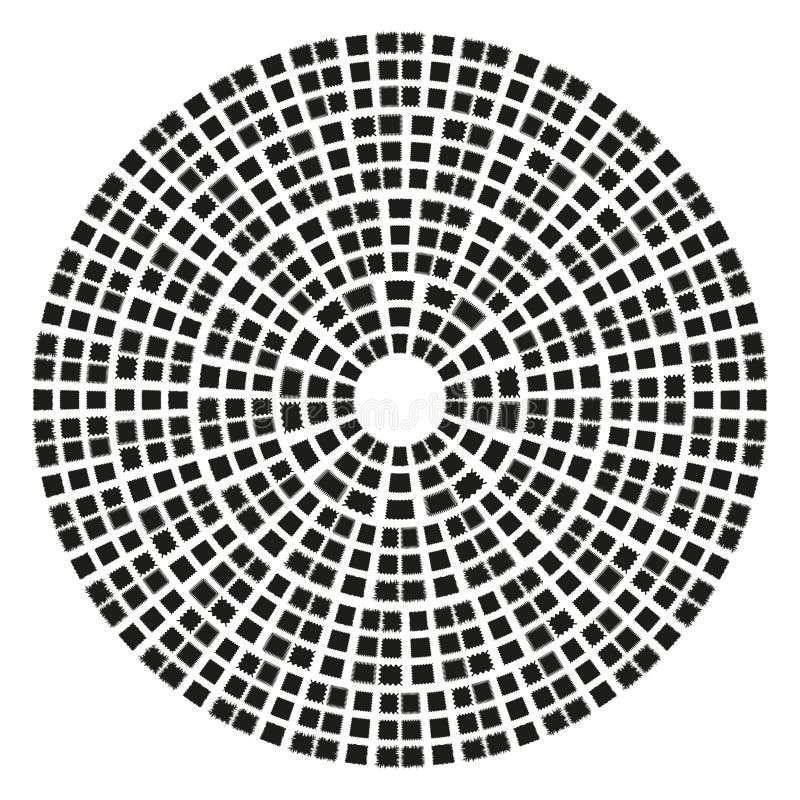 Circular Pixel Pattern. Mosaic Grid Texture. Abstract Geometric Vector. Digital Background ...