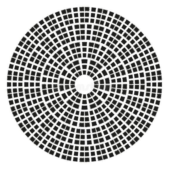 Circular Pixel Pattern. Mosaic Grid Texture. Abstract Geometric Vector ...