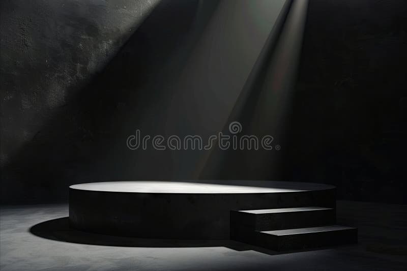 Circular Platform Dark Room Light Shining Stock Photos - Free & Royalty ...