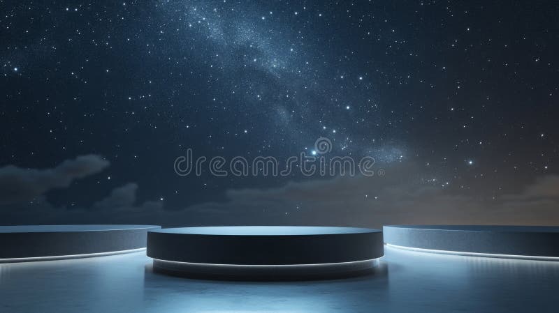 Circular Platform Illuminated Starry Blue Light Stock Photos - Free & Royalty-Free Stock Photos ...