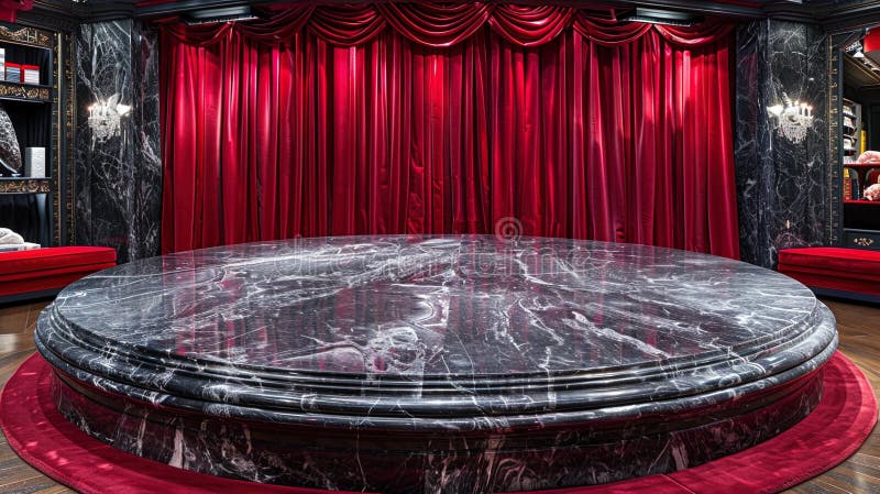 Circular Podium Creates Visually Appealing Product Centerpiece Stock ...