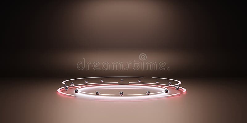 Circular Podium Laser Light and Circular Neon Light Modern Technology ...
