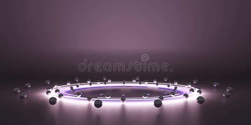 Circular Podium Laser Light and Circular Neon Light Modern Technology ...