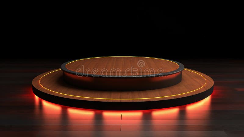 Circular Podium Stage for Visualisation Stock Illustration ...