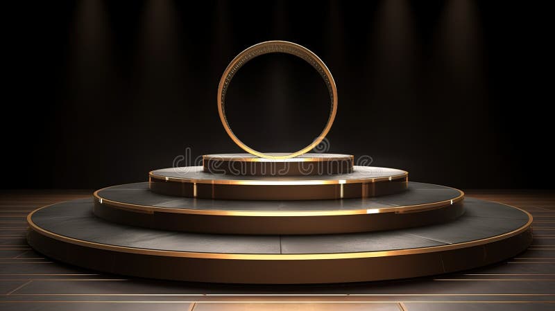 Circular Podium Stage for Visualisation Stock Illustration ...