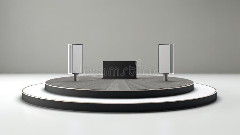 Circular Podium Stage for Visualisation Stock Illustration ...