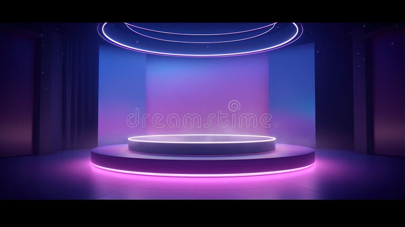 Circular Podium Stage for Visualisation Stock Illustration ...