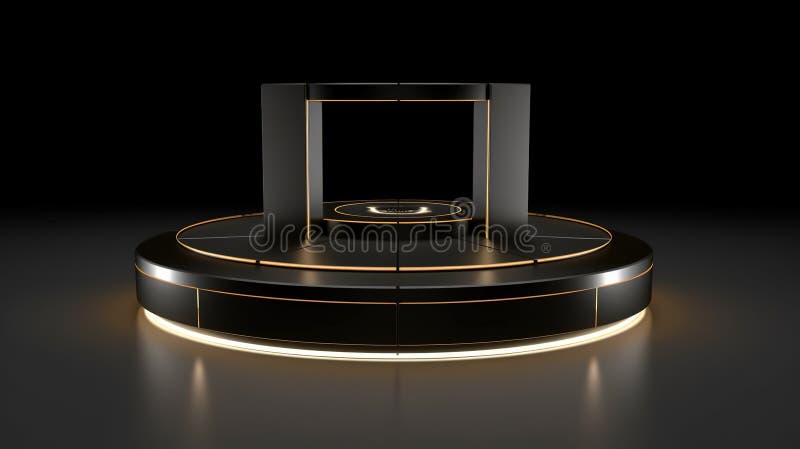 Circular Podium Stage for Visualisation Stock Illustration ...