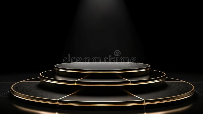 Circular Podium Stage for Visualisation Stock Illustration ...