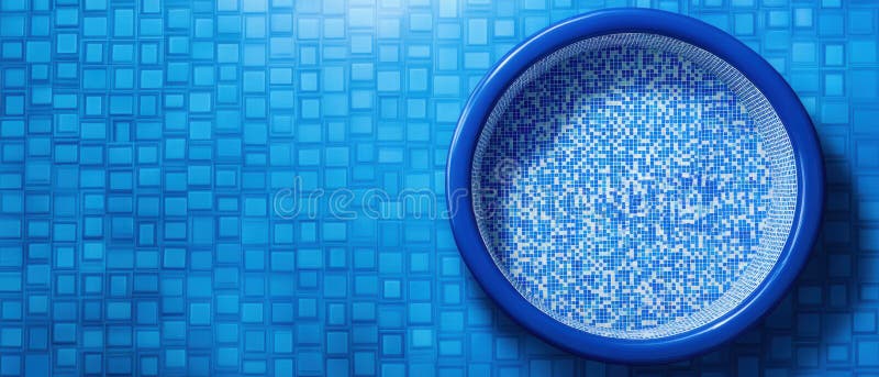 Circular Pool with Mosaic Bottom and Soft Lighting Showcasing Vibrant ...