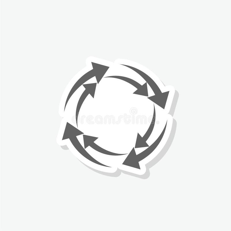 Circular Process Flow Arrows, Icon, Logo or Sign Stock Illustration ...
