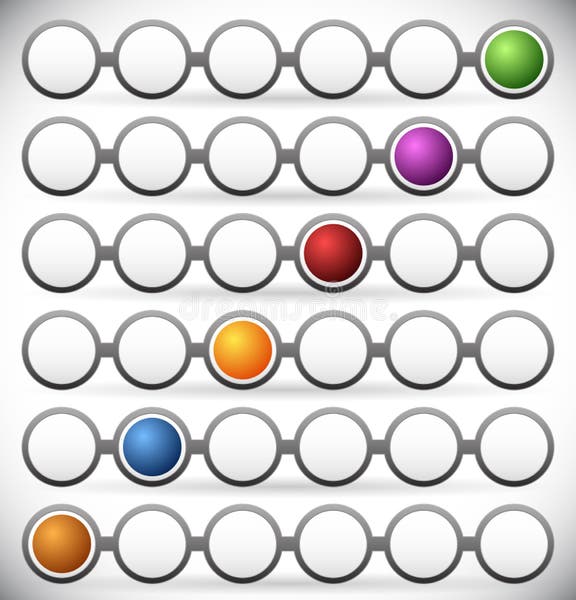 Circular Process Flow Chart Element. Color Coded Steps, Phase, P Stock Illustration ...