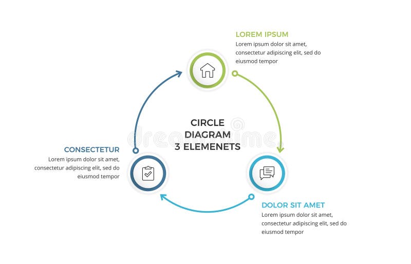 Circular Process Infographic Template Stock Vector - Illustration of design, four: 384627199