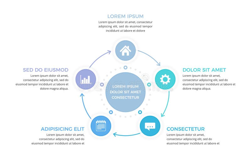 Blank Five Step Circular Process Stock Illustrations – 71 Blank Five Step Circular Process Stock ...
