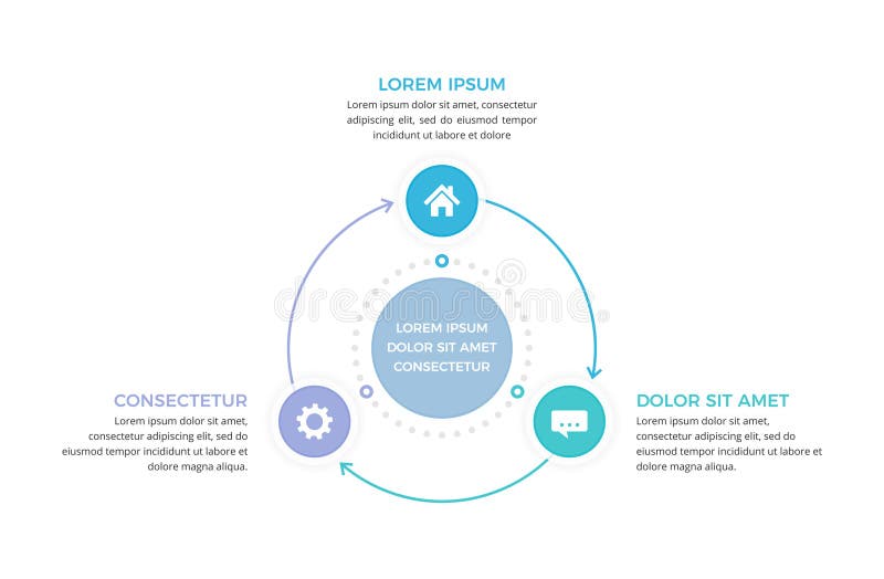 Circular Process Infographic Template Stock Vector - Illustration of blank, design: 390973649