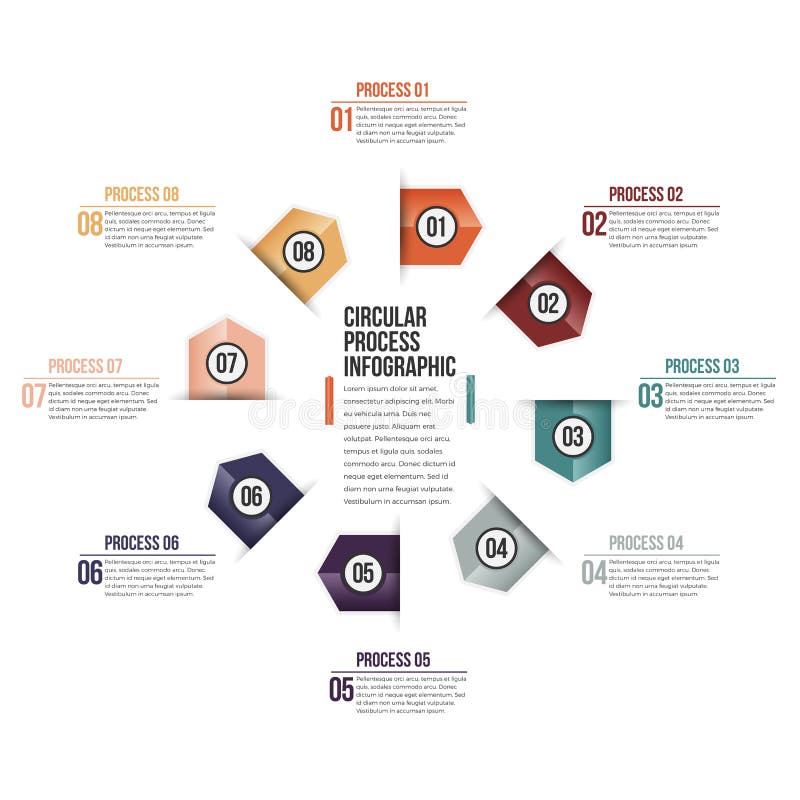 Circular Process Infographic Stock Vector - Illustration of information ...