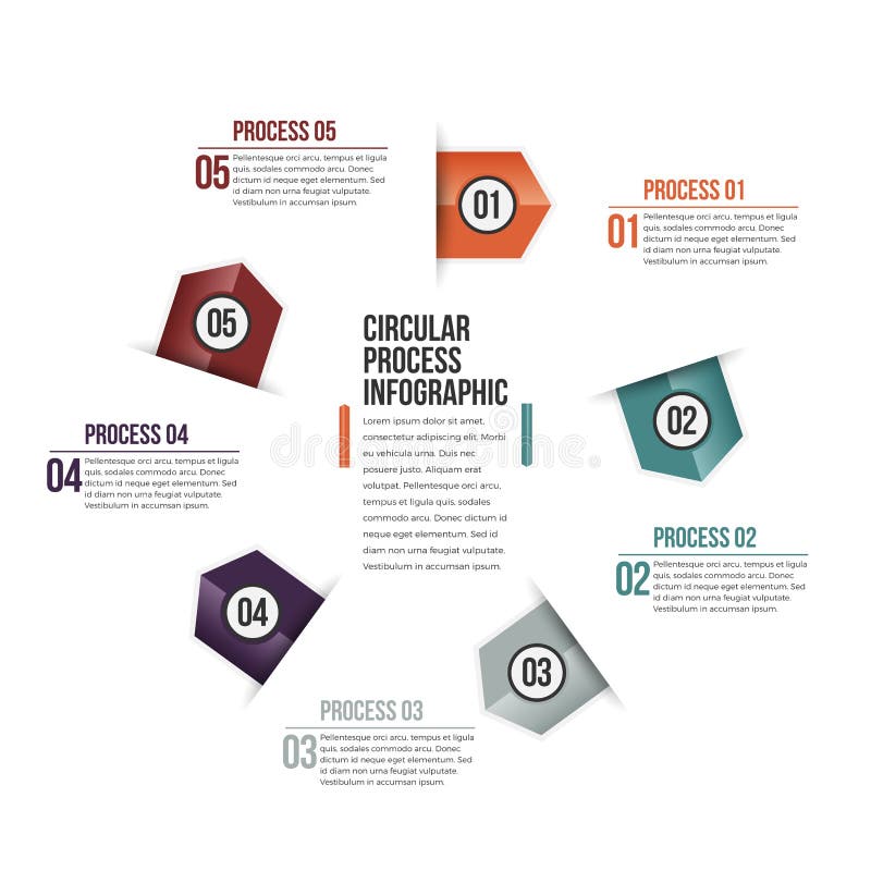 Circular Process Infographic Stock Vector - Illustration of progress ...