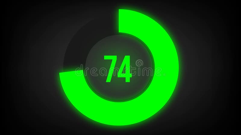 Circular Progress Bar with Bright Neon Green Light in 74 Stock ...