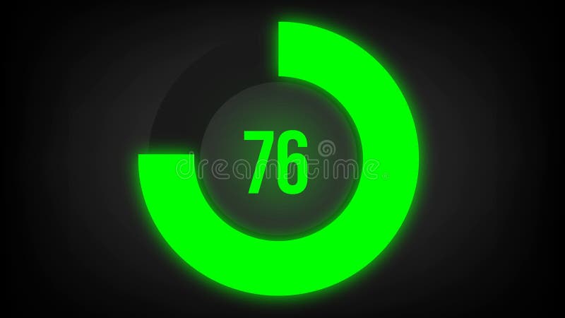 Circular Progress Bar with Bright Neon Green Light in 76 Stock ...