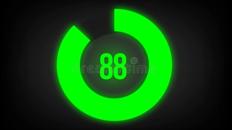 Circular Progress Bar with Bright Neon Green Light in 88 Stock ...