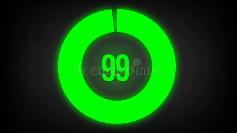 Circular Progress Bar with Bright Neon Green Light in 99 Stock ...