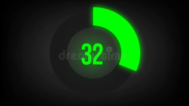 Circular Progress Bar with Bright Neon Green Light in 32 Stock ...